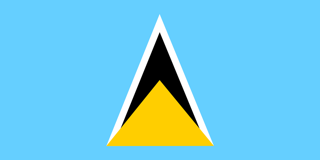 Le drapeau de Sainte-Lucie – Les plus beaux drapeaux du monde